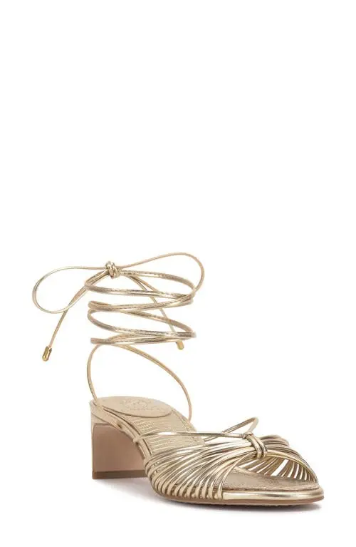 Vince Camuto Lory Ankle Wrap Sandal - Egyptian Gold