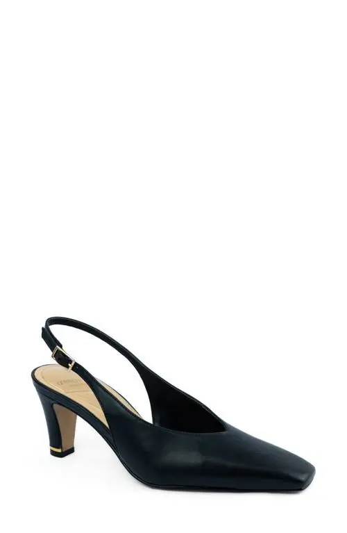 KENNETH COLE Meilani Slingback Pump - Black Leather