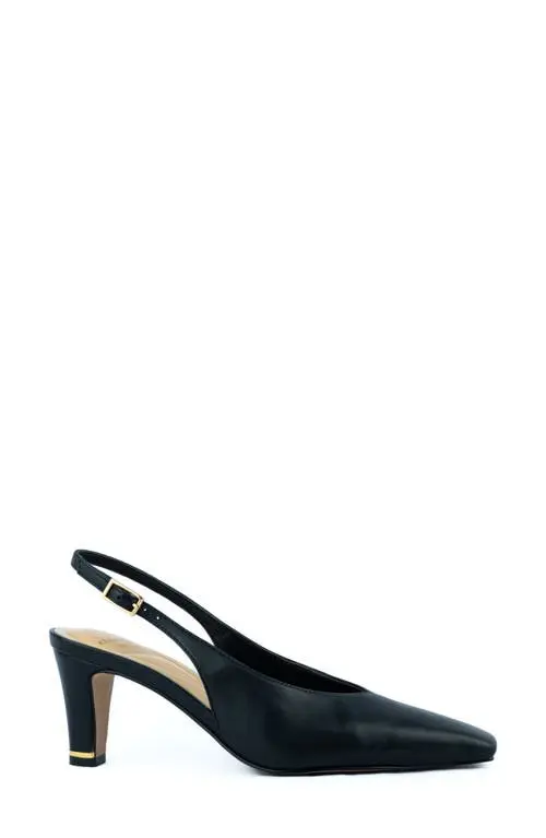KENNETH COLE Meilani Slingback Pump - Black Leather