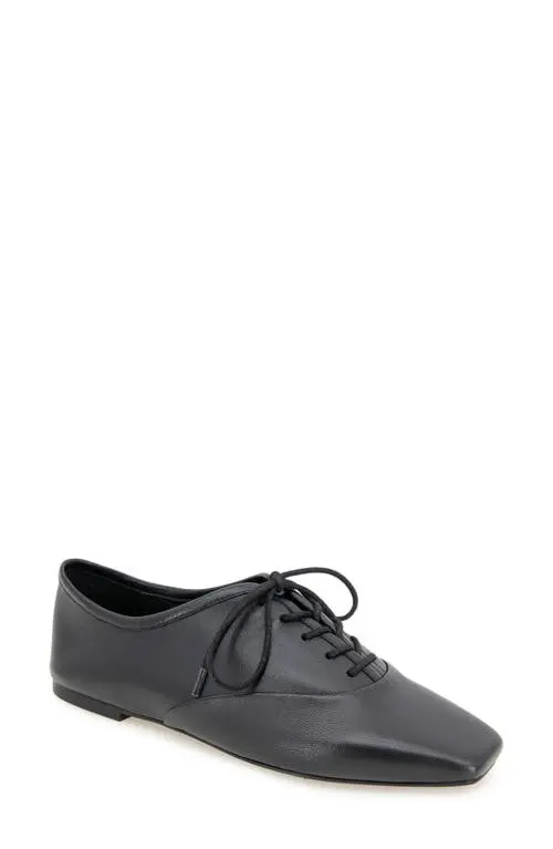 KENNETH COLE Justice Square Toe Oxford - Black Leather