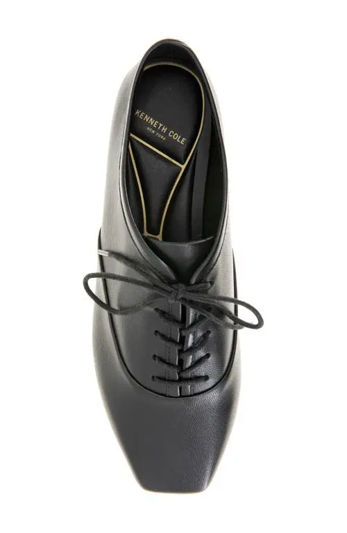 KENNETH COLE Justice Square Toe Oxford - Black Leather
