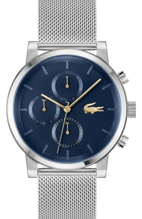 Lacoste Replay Chronograph Stainless Steel Strap Watch - Navy
