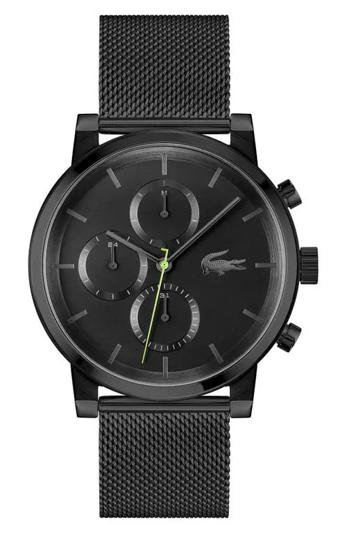 Lacoste Replay Chronograph Mesh Strap Watch - Black