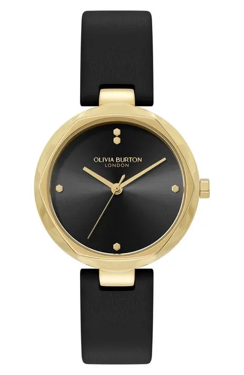 OLIVIA BURTON Dimension Leather Strap Watch