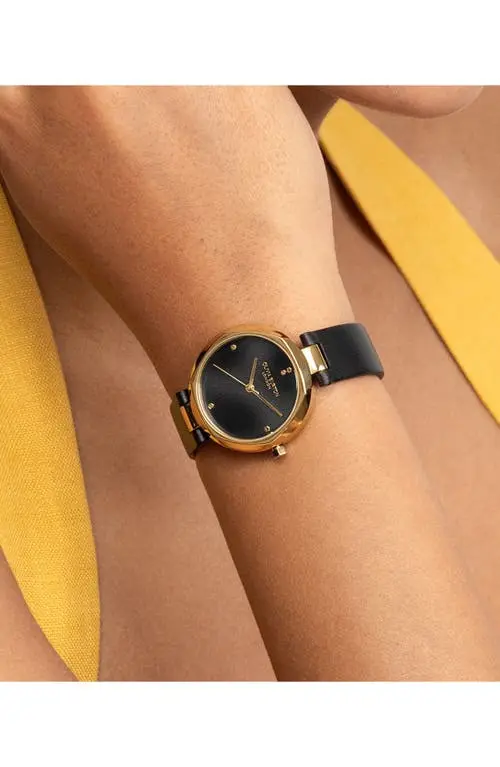 OLIVIA BURTON Dimension Leather Strap Watch