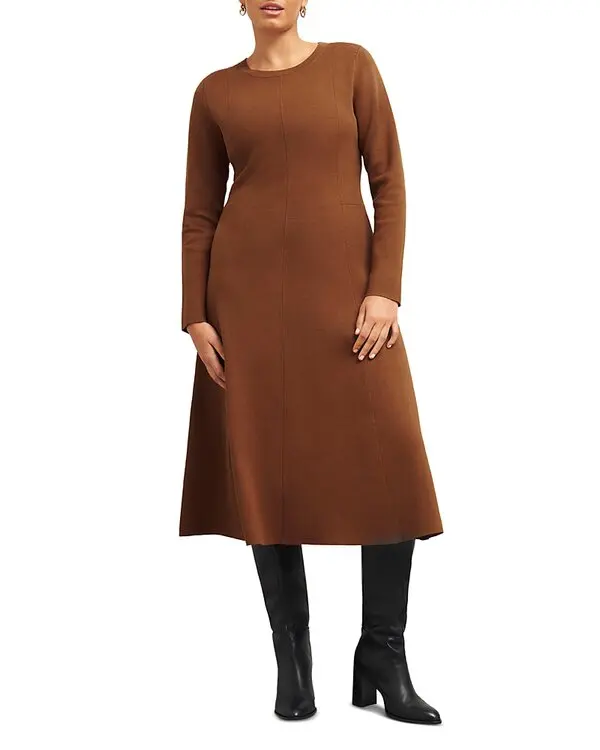 Hobbs London Liza Knitted Midi Sweater Dress In Toffee - 51% Off |  Editorialist