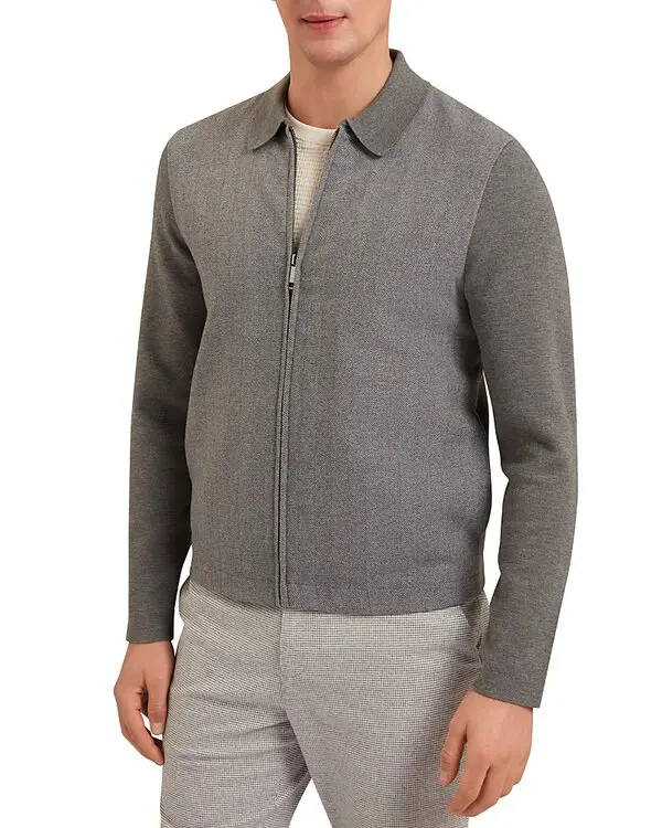 Ted Baker London Dejo Herringbone Zip-up Jacket