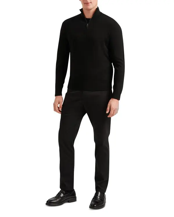 Ted Baker London Merino Quarter Zip Sweater - Black