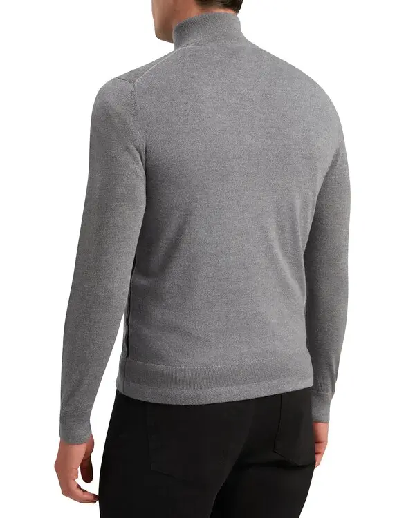 Ted Baker London Merino Quarter Zip Sweater - Charcoal