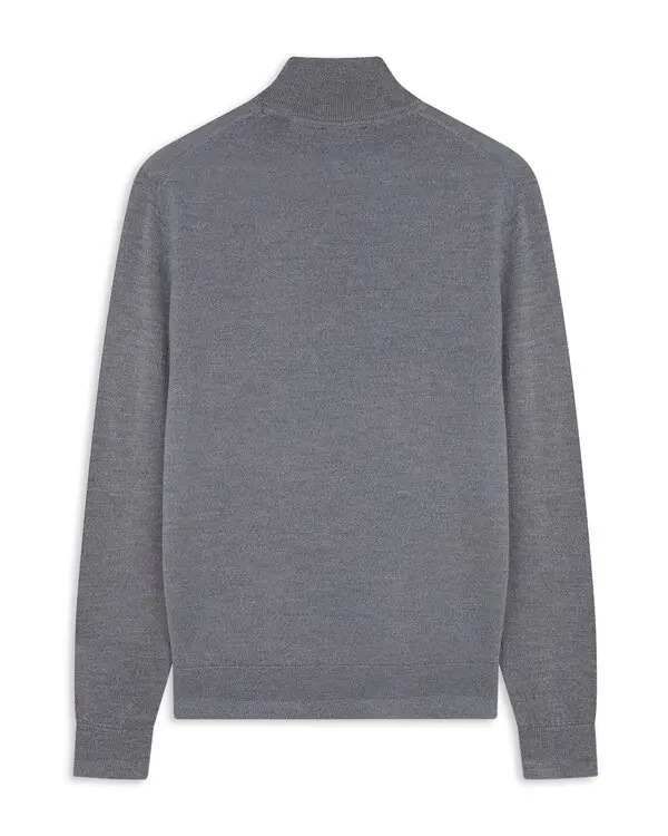 Ted Baker London Merino Quarter Zip Sweater - Charcoal