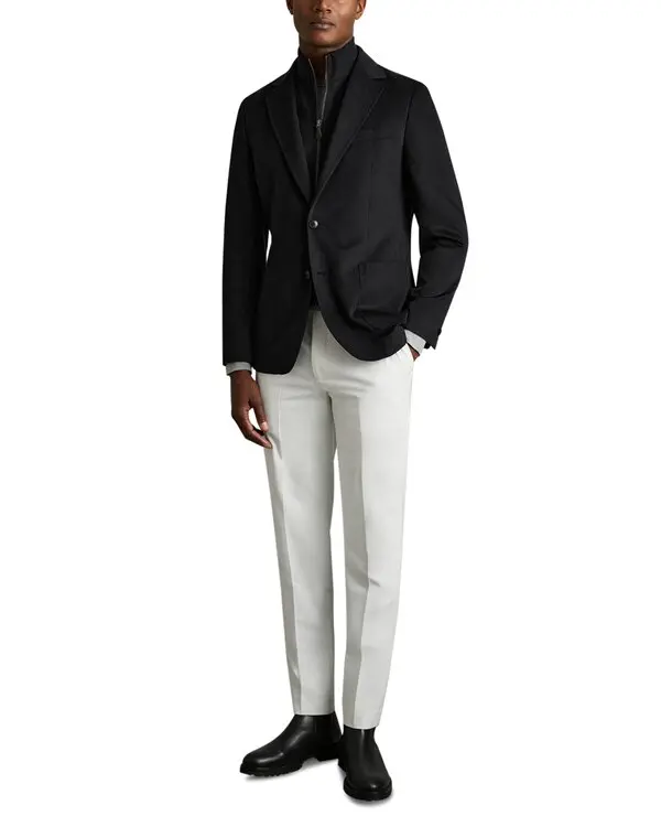 REISS Single Breasted Blazer With Gilet Insert - Navy