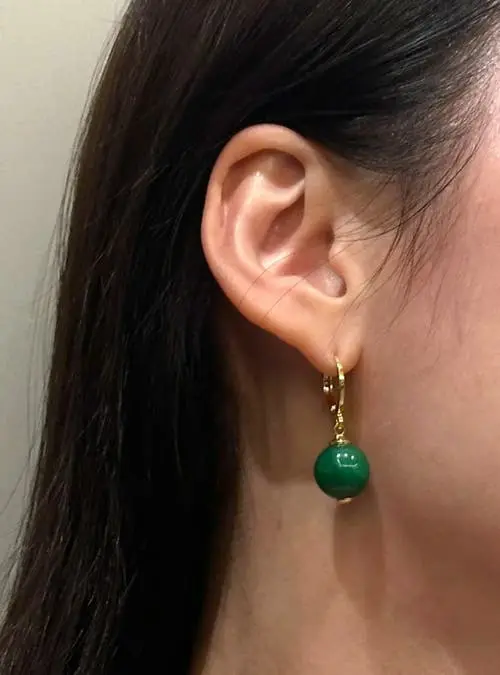 SEREE Nadene Jade Drop Earrings