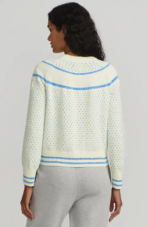 LANDS' END Drifter Raglan Sleeve Sweater - Bright Cerulean Apres