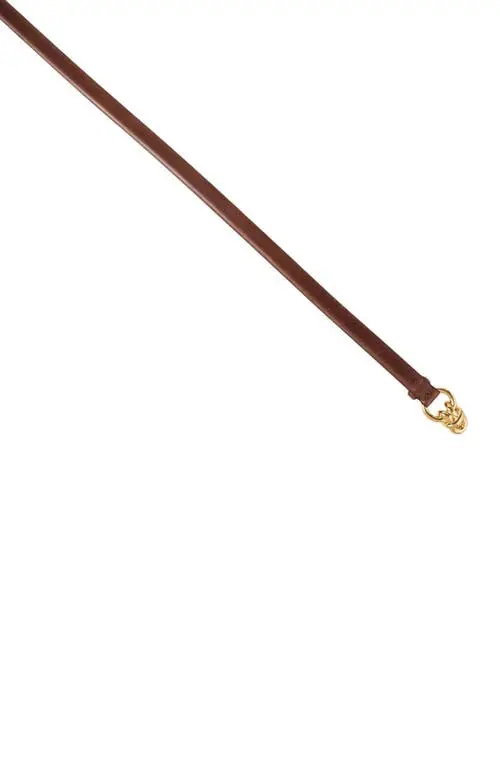 Sandro Slim Leather Belt - Brown