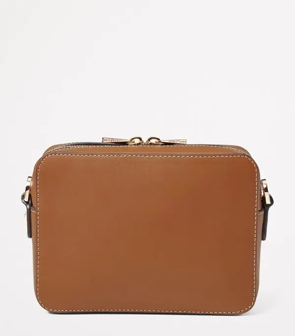ASPINAL OF LONDON Leather Slot Weave Camera Bag - Brown