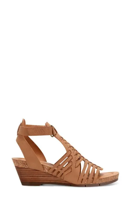 Earth Hattie 3 Wedge Sandal - Medium Brown