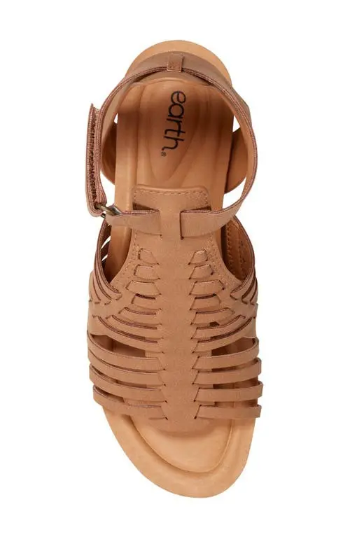 Earth Hattie 3 Wedge Sandal - Medium Brown