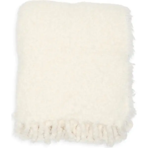 Nordstrom Haven Tassel Throw - Ivory Egret