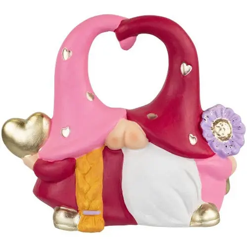NORTHLIGHT Kissing Gnomes Valentine's Day Decoration8 - Red