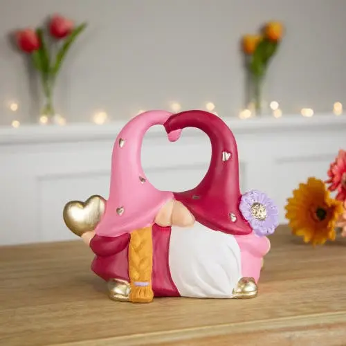 NORTHLIGHT Kissing Gnomes Valentine's Day Decoration8