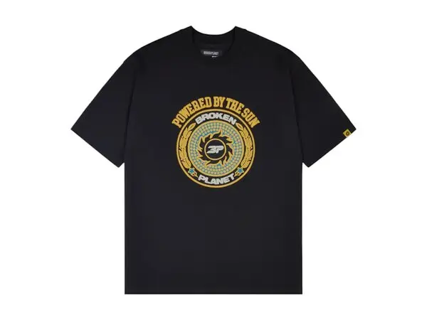 BROKEN PLANET Crest T-shirt - Midnight Black
