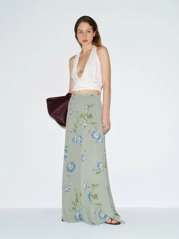 REFORMATION Gemma Maxi Skirt - Green