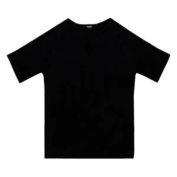 Balenciaga Sporty B Crewneck Athletic Top - Black
