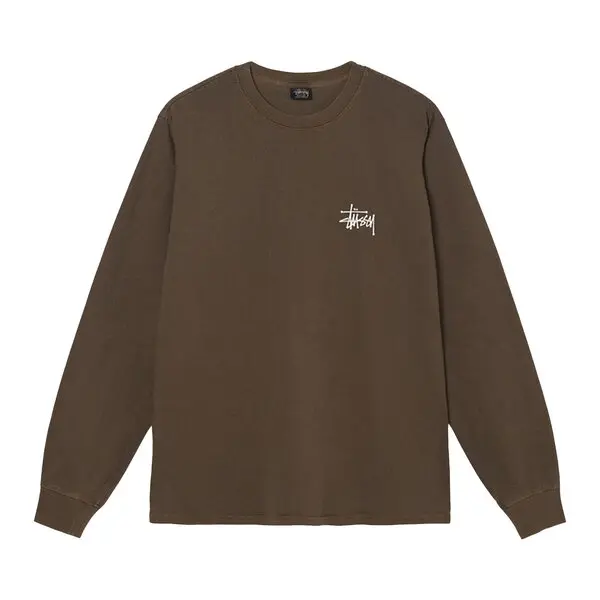 StÜssy Basic Pigment Dyed Long-sleeve Tee 'coffee - Brown