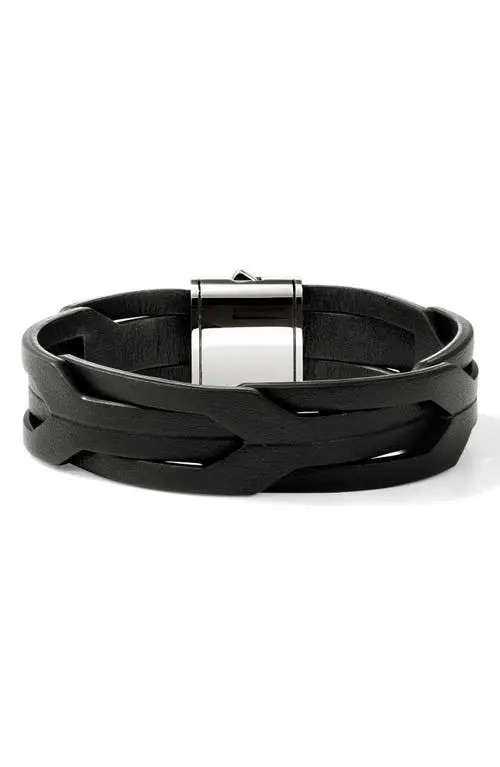 John Hardy Icon 50 Leather Bracelet - Black