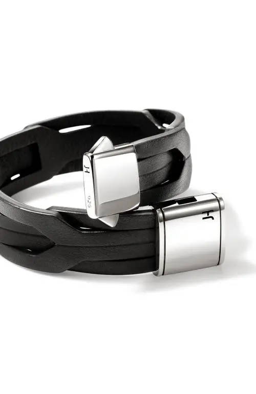 John Hardy Icon 50 Leather Bracelet - Black