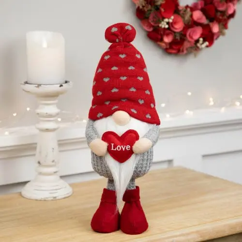 NORTHLIGHT Plush "love" Valentine's Day Gnome13.5
