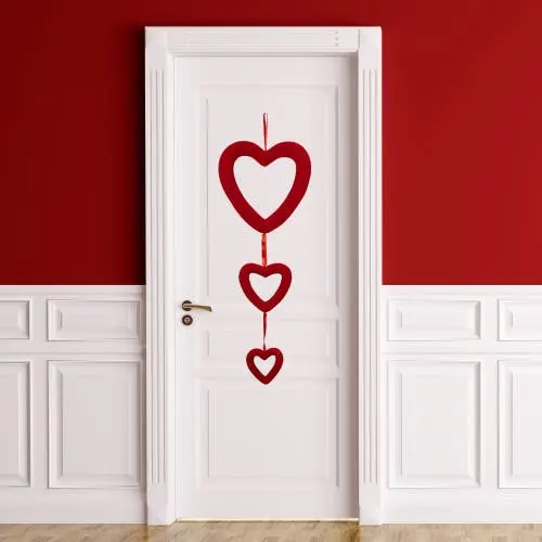 NORTHLIGHT Heart Trio Valentine's Day Wall Decoration34"