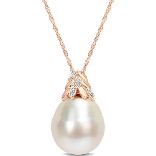 JULIANNA B. South Sea Pearl And Diamond Necklace - Cultured South Sea Pearl
