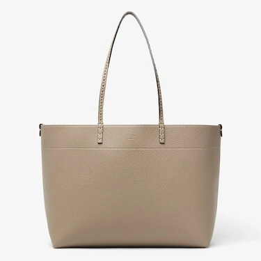 Fendi Rolldove Selleria Shopper With 218 Hand-sewn Topstitches - Grey