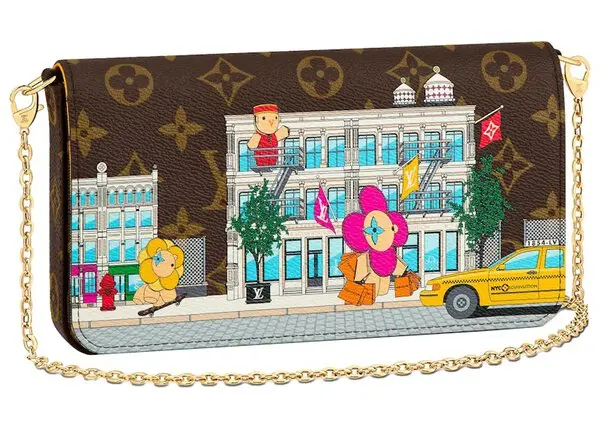 LOUIS VUITTON Félicie Pochette Vivienne Holiday - Monogram Canvas/yellow