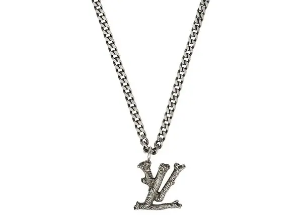 LOUIS VUITTON Wood Necklace - Aged Silver