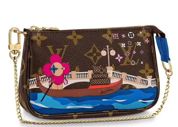 LOUIS VUITTON Mini Pochette Accessoires Monogram Vivienne Venice - Blue Lining