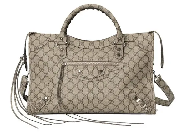 Gucci X Balenciaga The Hacker Project Medium Neo Classic Bag Variation 2 - Beige/ebony
