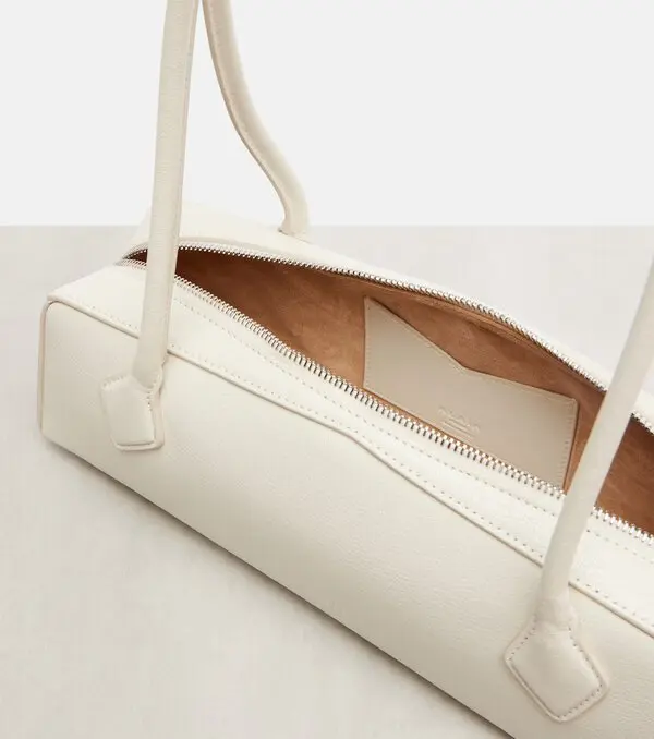 Alaïa Le Teckel Suede Shoulder Bag - White