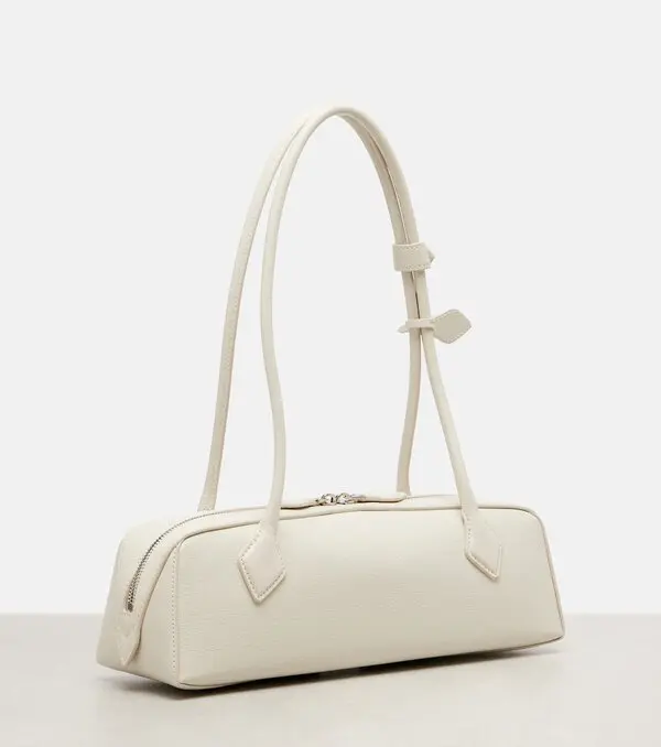Alaïa Le Teckel Suede Shoulder Bag - White