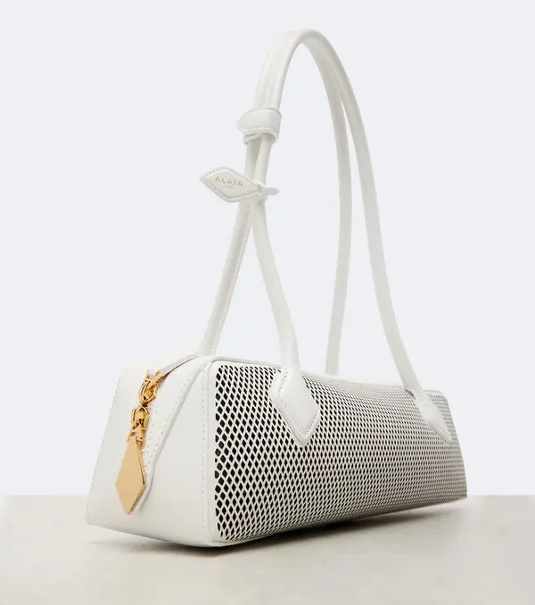 Alaïa Le Teckel Suede Shoulder Bag - White