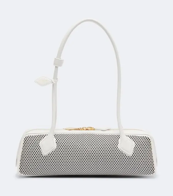 Alaïa Le Teckel Suede Shoulder Bag - White