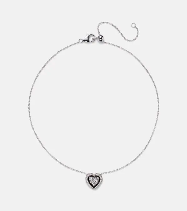KAMYEN Heart Diamond Pendant Necklace - Silver