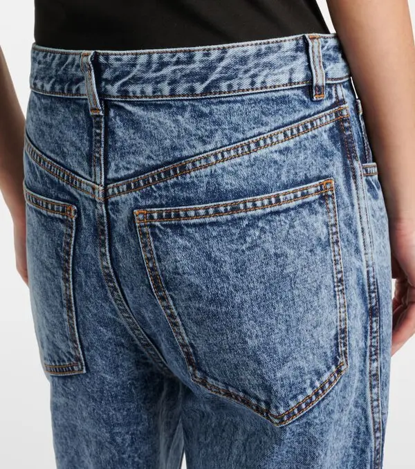 Alaïa Twisted Low-rise Wide-leg Jeans - Blue