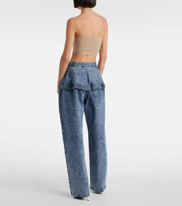 Alaïa Low-rise Wide-leg Jeans