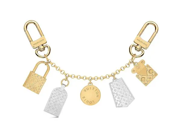 LOUIS VUITTON Chaine Nanogram Icons Bag Charm And Chain - Gold/silver