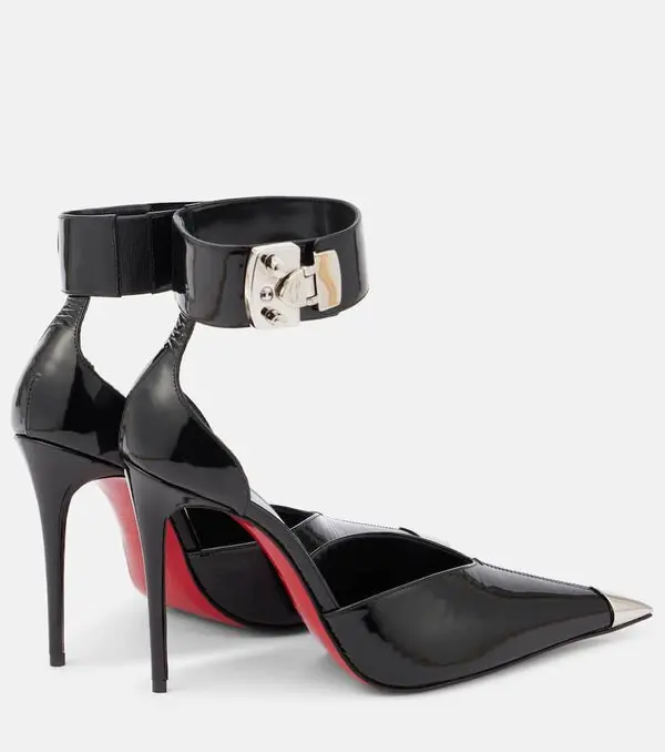 CHRISTIAN LOUBOUTIN Lock Me Up 100 Leather Pumps