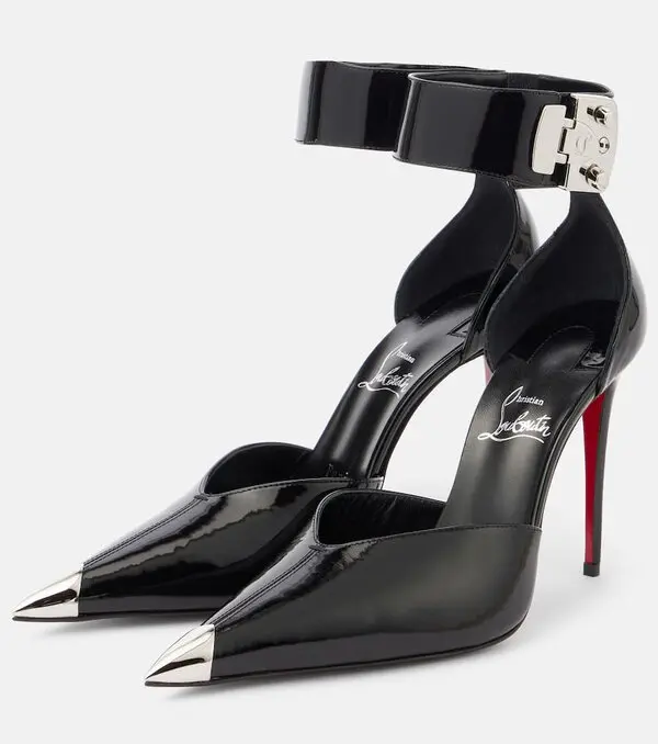 CHRISTIAN LOUBOUTIN Lock Me Up 100 Leather Pumps