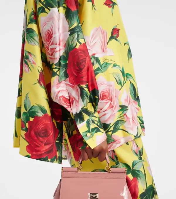 Dolce & Gabbana Floral Silk Shirt - Yellow