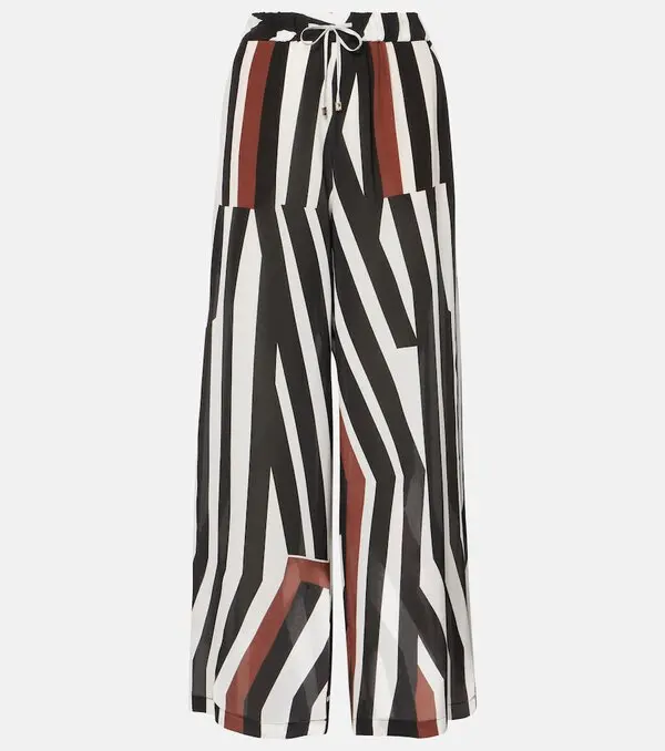 Max Mara Tropea Striped Wide-leg Pants